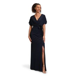 Vera Mont Damen Abendkleid "Damen im Glitzer-Look", blau, Gr. 42, Jersey, Obermaterial: 84% Polyamid, 9% Polyester, 7% Elasthan; Futter: 100%