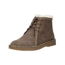 Blowfish Damen Schn&uuml;rstiefelette "Blowfish Stiefelette Lederimitat/Textil", Gr. 41taupe, Lederimitat, Textil, Schuhe