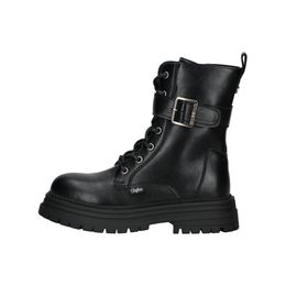 Buffalo Damen Schn&uuml;rstiefelette "Buffalo Stiefelette Lederimitat", Gr. 37, schwarz, Lederimitat, Schuhe