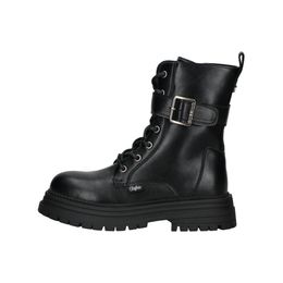 Buffalo Damen Schn&uuml;rstiefelette "Buffalo Stiefelette Lederimitat", Gr. 38, schwarz, Lederimitat, Schuhe