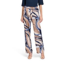 BETTY & CO BETTY & CO Damen Schlupfhose "Damen mit Print", blau, Gr. 40, Obermaterial: 100% Polyester, Hosen