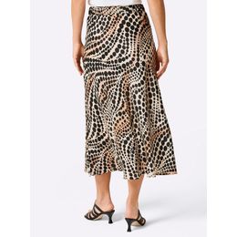 Damen Schlupfrockelfenbein, schwarz, bedruckt, Gr. 38, CREATION L PREMIUM, bedruckt, gebl&uuml;mt, gemustert, mehrfarbig, 70% Viskose, 30% Seide, R&ouml;cke