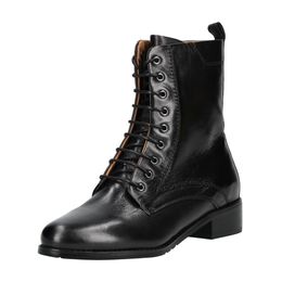 Schn&uuml;rstiefelette Everybody "Everybody Stiefelette Leder", Damen, Gr. 38, schwarz, Leder, Schuhe Schn&uuml;rstiefelette