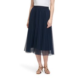 BETTY & CO BETTY & CO Damen Midirock "Damen mit Plissee", blau, Gr. 46, Netz, Obermaterial: 100% Polyester. Futter: 100% Polyester., Röcke, Plissee