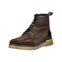 Bullboxer Damen Schn&uuml;rstiefelette "Bullboxer Stiefelette Leder", Gr. 43dunkelbraun, Leder, Schuhe