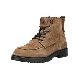 Bullboxer Herren Schn&uuml;rstiefelette "Bullboxer Stiefelette Veloursleder", Gr. 42mittelbraun, Veloursleder, Schuhe