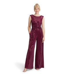 Vera Mont Damen Overall "Damen im Glitzer-Look", rot, Gr. 46, Jersey, Obermaterial: 86% Polyamid, 9% Polyester, 5% Elasthan; Futter: 100% Polyester,