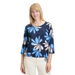 BETTY & CO BETTY & CO Damen Shirtbluse "Damen mit Print", blau, Gr. 36, Obermaterial: 56% Viskose, 44% Baumwolle, Blusen