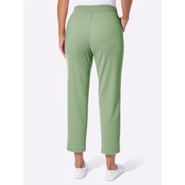 Casual Looks Damen Jerseyhose, gr&uuml;n, Gr. 36, unifarben, 76% Polyester, 20% Viskose, 4% Elasthan, Hosen