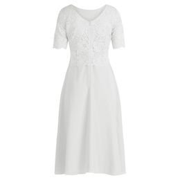 Vera Mont Damen Cocktailkleid "Damen mit Spitze", wei&szlig;, Gr. 38, Obermaterial: 100% Polyester. Futter: 100% Polyester, Kleider, Spitze