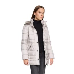 Betty Barclay Damen Outdoorjacke "Damen mit abnehmbarer Kapuze", silber, Gr. 44, Obermaterial: 88% Polyester, 12% Polyamid; Futter: 100% Polyester;