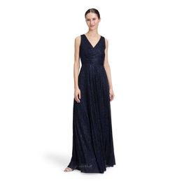 Vera Mont Damen Abendkleid "Damen mit Plissee", blau, festlich, Gr. 38, Chiffon, Obermaterial: 62% Polyester, 38% Polyester; Futter: 100% Polyester,