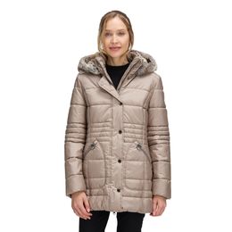 Betty Barclay Damen Outdoorjacke "Damen mit abnehmbarer Kapuze"beige, Gr. 36, Obermaterial: 88% Polyester, 12% Polyamid; Futter: 100% Polyester;