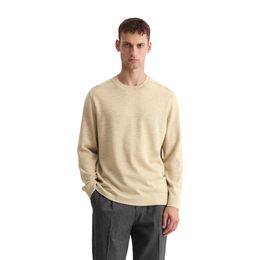 Marc O'Polo Rundhalspullover MARC O'POLO "aus weicher Merinowolle", Herren, Gr. L, pure cashmere, Obermaterial: 100% Schurwolle, unifarben, Rundhals, Pullover Rundhalspullover