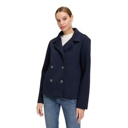 AMBER & JUNE AMBER & JUNE Damen Canvasjacke "Damen mit Reverskragen", blau, Gr. 34, Obermaterial: 95% Viskose, 5% Elasthan, Jacken
