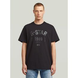 G-Star Raw T-Shirt G-STAR "89 Back Graphic Loose T-Shirt", Damen, Gr. L, dk schwarz, Obermaterial: 100% Baumwolle, Shirts T-Shirt