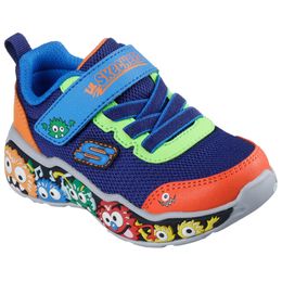 Skechers Baby Lauflernschuh "PLAY SCENE", Gr. 25, bunt, Lederimitat, Mesh, kontrastfarbene Details, Schuhe, Freizeitschuh mit bedruckter Sohle,
