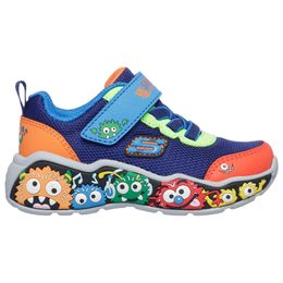 Skechers Baby Lauflernschuh "PLAY SCENE", Gr. 21, bunt, Lederimitat, Mesh, kontrastfarbene Details, Schuhe, Freizeitschuh mit bedruckter Sohle,