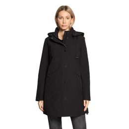 Betty Barclay Damen Outdoorjacke "Damen mit abnehmbarer Kapuze", schwarz, Gr. 36, Obermaterial: 88% Polyester, 12% Elasthan; Besatz: 100% Polyamid;