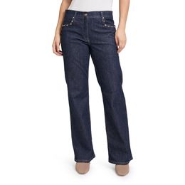 Betty Barclay Damen Slim-fit-Jeans "Damen mit Waschung", blau, Basic, Gr. 44, Obermaterial: 98% Baumwolle, 2% Elasthan, Jeans