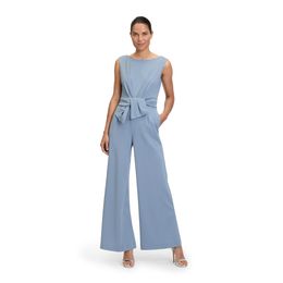 Vera Mont Damen Overall "Damen mit weitem Bein", blau, Gr. 40, Cr&ecirc;pe, Obermaterial: 95% Polyester, 5% Elasthan; Futter: 100% Polyester, Overalls,