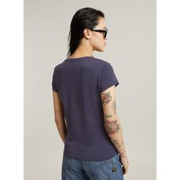 G-Star Raw G-STAR Damen T-Shirt "Eyben Slim V-Neck Top 2.0"osaka blau, Gr. L, Obermaterial: 100% Baumwolle, Shirts