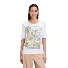 Betty Barclay Damen Kurzarmshirt "Damen mit Rundhalsausschnitt", gr&uuml;n, Gr. 48, Jersey, Obermaterial: 95% Viskose, 5% Elasthan, Shirts, Druck