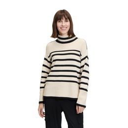 Betty Barclay Damen Strickpullover "Damen mit Streifen", beige, Gr. 44, Strick, Obermaterial: 60% Baumwolle, 40% Polyacryl, Pullover, Ringel