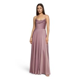 Vera Mont Damen Abendkleid "Damen mit Wasserfallausschnitt", lila, Gr. 44, Satin, Obermaterial: 97% Polyester, 3% Elasthan; Futter: 100% Polyester,
