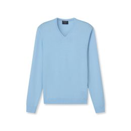 OLYMP Herren Strickpullover "OLYMP Casual Strick, Pullover", blau, Gr. XL, 100% Schurwolle, Pullover