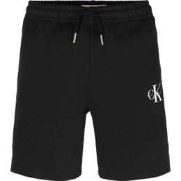 Kinder Shortsck schwarz, Gr. 14, Calvin Klein Jeans, unifarben, Web, Obermaterial: 100% Baumwolle, Hosen