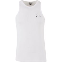 Karl Kani Damen Tanktop "Karl Kani Chest Signature Essential Waffle Tanktop"wei&szlig;, Gr. XS, 60% Baumwolle, 40% Polyester, Tops