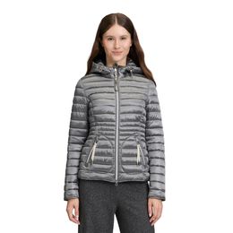 Steppjacke Cartoon "Damen mit Rei&szlig;verschlusstaschen", Damen, Gr. 38, grau (hellgrau), Obermaterial: 100% Polyamid, Basic, eng, Jacken Steppjacke
