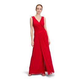 Vera Mont Damen Abendkleid "Damen mit V-Ausschnitt", rot, Gr. 36, Netz, Obermaterial: 92% Polyamid, 8% Elasthan; Futter: 100% Polyester, Kleider,