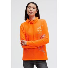 SOCCX Damen Rundhalspulloverorange, Gr. M, bedruckt, Material: 100% Polyester, Pullover