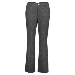Stoffhose Cartoon "Damen mit B&uuml;gelfalte", Damen, Gr. 44, Normalgr&ouml;&szlig;en, schwarz (schwarz, grau), Obermaterial: 59% Polyester, 22% Baumwolle, 16% Viskose, 3% Elasthan, ausgestellt lang, Hosen Stoffhose