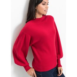 bonprix Damen Strickpullover "Oversize-Pullover aus Viskose-Mix", rot, Gr. 32, Obermaterial: 50% Viskose, 26% Polyamid, 24% Polyester, Pullover,