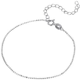 Firetti Damen Silberkette "Schmuck Geschenk Silber 925 Armband Kette Fußkette Bauchkette Kugeln", 21, Silber 925 (Sterlingsilber), B: 1mm, silber,