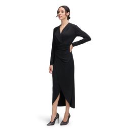 Vera Mont Damen Abendkleid "Damen mit V-Ausschnitt", schwarz, Gr. 44, Obermaterial: 95% Polyester, 5% Elasthan; Futter: 100% Polyester, Kleider