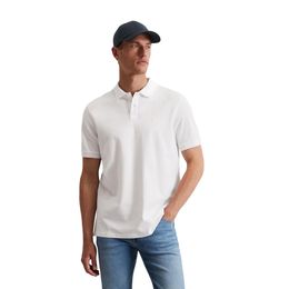 Marc O'Polo MARC O'POLO Herren Poloshirt "aus Bio-Baumwolle", weiß, Gr. S, unifarben, Obermaterial: 100% Baumwolle, Shirts