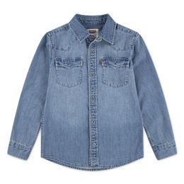 LEVI'S KIDS Jungen Jeanshemd "LVB NEW BARSTOW WESTERN", grau, Gr. 8, Denim/Jeans, Obermaterial: 100% Baumwolle, Hemden, im Western-Style