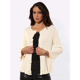 CR&Eacute;ATION L CREATION L Damen Strickjacke, beige, Gr. 38, unifarben, 42% Viskose, 30% Lyocell, 28% Polyester, Strickjacken