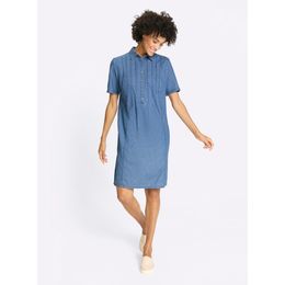 Damen Jeanskleid "Jeans-Kleid", blau, Gr. 48, unifarben, 100% Baumwolle, Kleider