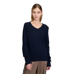 Betty Barclay Damen Strickpullover "Damen mit V-Ausschnitt", blau, Basic, Gr. 36, Strick, Obermaterial: 100% Kaschmir, Pullover, Strick