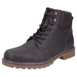 Winterstiefelette Rieker, Herren, Gr. 45, kastanie, Leder, Lederimitat, unifarben, Schuhe Winterstiefelette, Winterboots, Schn&uuml;rboots mit wasserabweisender RiekerTEX-Membran