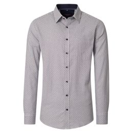 Langarmhemd Casamoda "Casamoda Freizeithemd Print", Herren, Gr. XL, Normalgr&ouml;&szlig;en, orange, 100% Baumwolle, bedruckt, comfort fit, Hemden