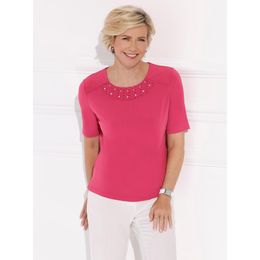 Kurzarmshirt CLASSIC "Rundhals-Shirt", Damen, Gr. 40, erika, 95% Polyester, 5% Elasthan, unifarben, Rundhals, Shirts