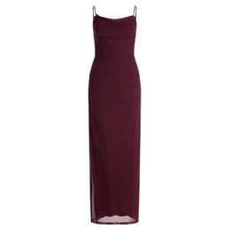 Vera Mont Damen Abendkleid "Damen mit Spitzeneinsatz", rot, Gr. 44, Mesh, Obermaterial: 92% Polyamid, 8% Elasthan. Futter: 92% Polyamid, 8% Elasthan,