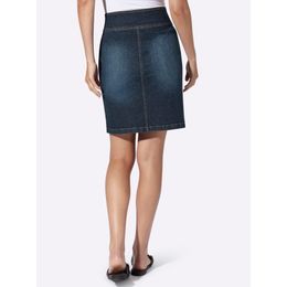 Heine Damen Jeansrock, blau, Gr. 40, unifarben, 99% Baumwolle, 1% Elasthan, R&ouml;cke