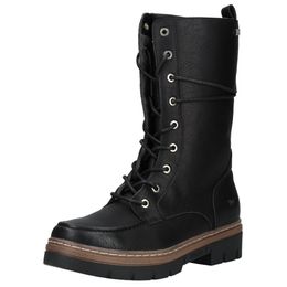 Mustang Shoes Damen Schn&uuml;rstiefelette "Mustang Shoes Stiefel Lederimitat", Gr. 39schwarz, Lederimitat, Schuhe
